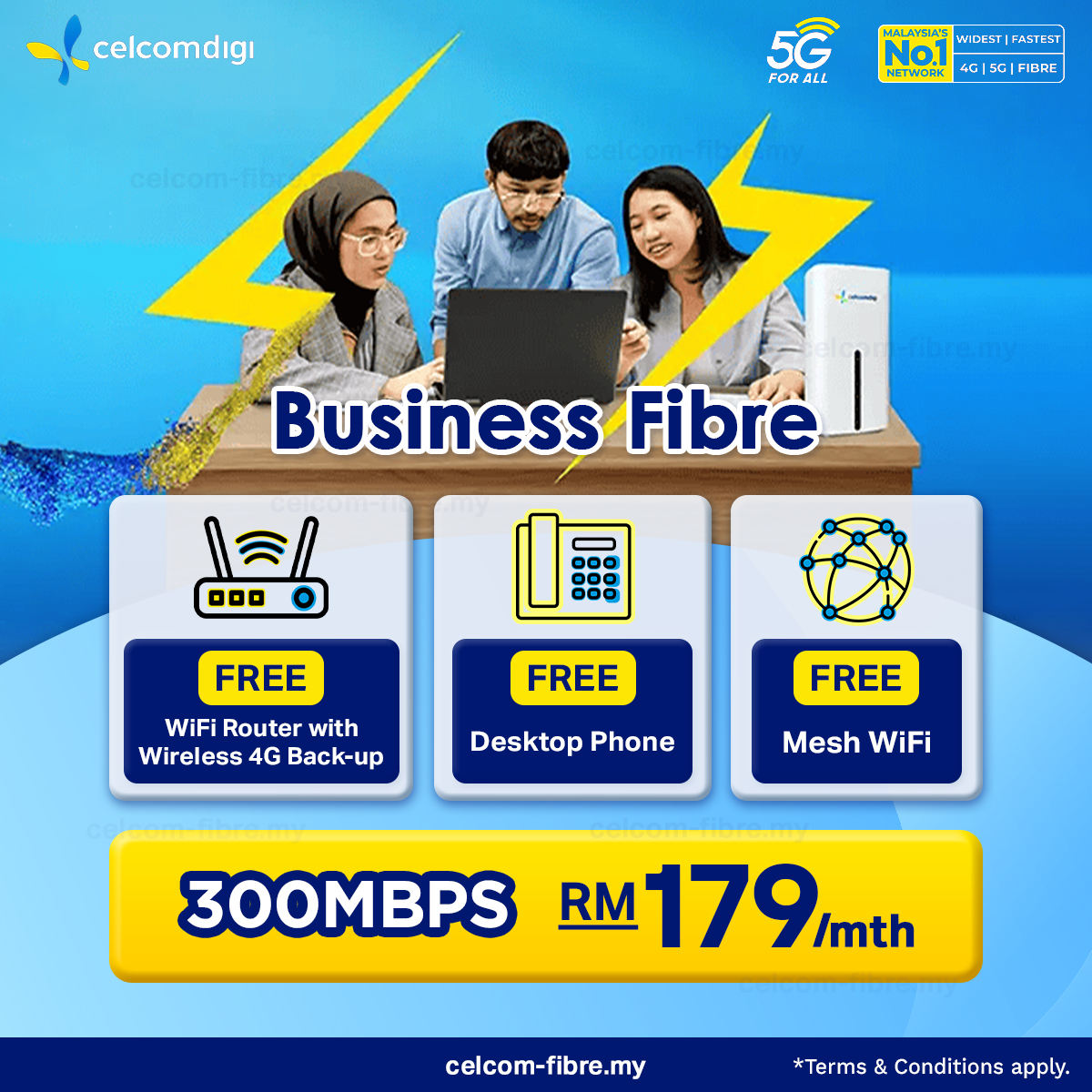 CelcomDigi Business Fibre Plans | High Speed Internet for SME
